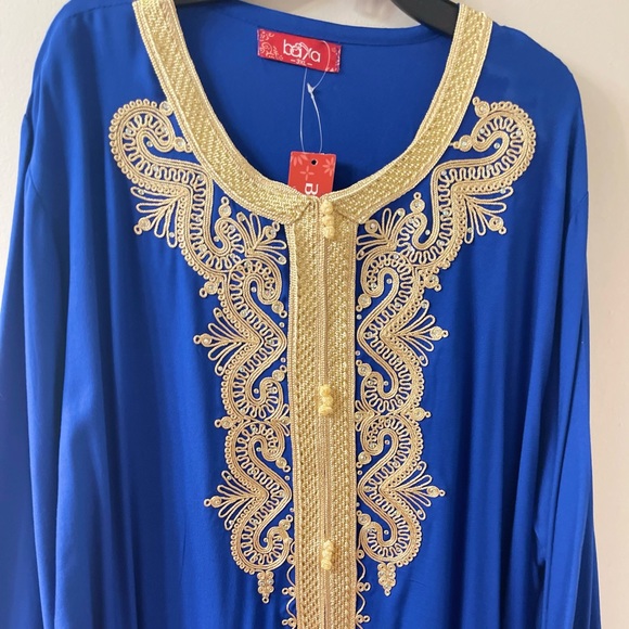 Dresses | Embroidered Royal Blue Kaftan | Poshmark